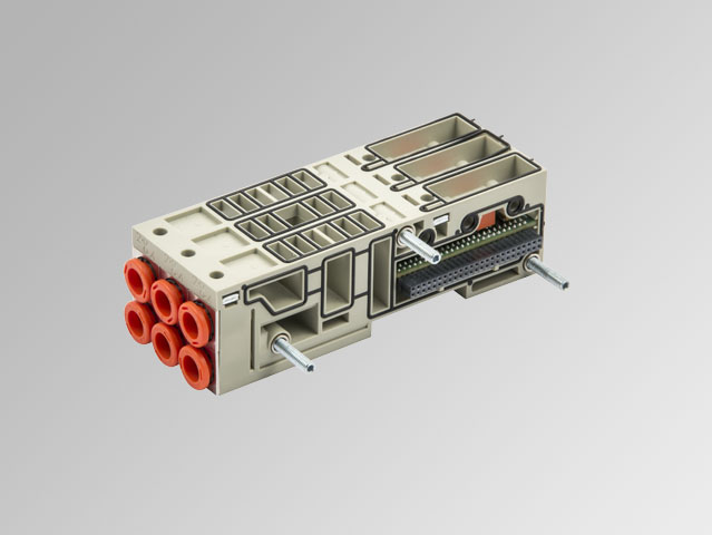 EB80 3 pos base 6mm full-flow double