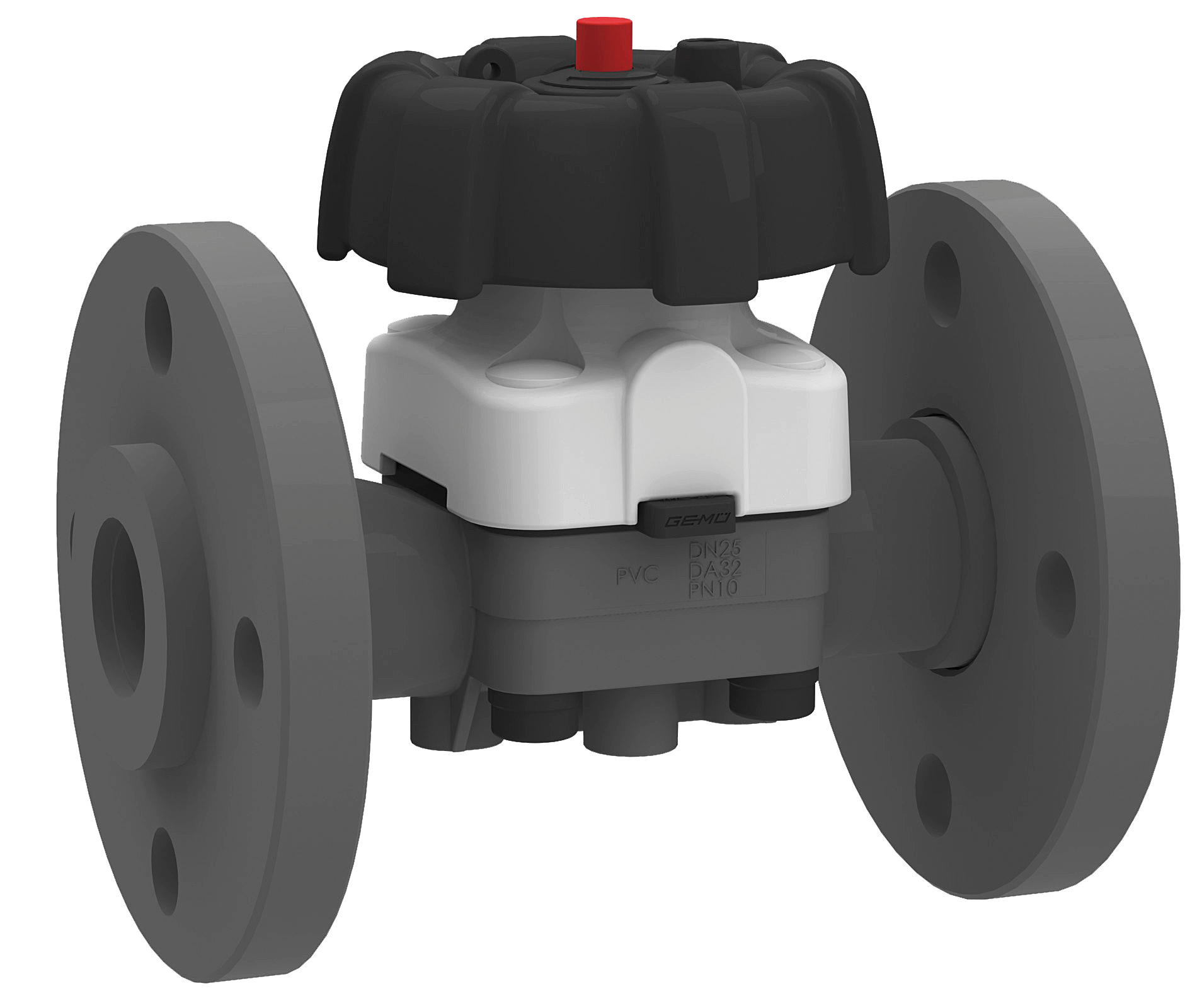 Gemü R67780D4140MDZ Vanne à membrane - PVC-U - FPM (Viton®) - DN80 - A ...