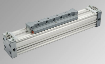 Vérin sans tige, double effet, amorti, avec plateau orientable ...