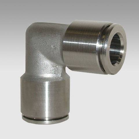 Raccord instantané push-in en inox 316L - coude union à 90° - Ø8mm - 18 bar