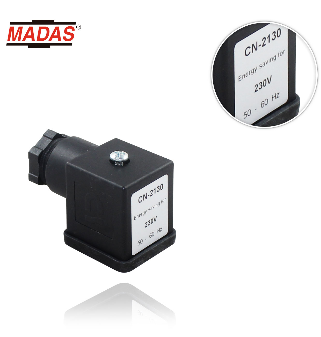 CN-2130 Connector for MADAS Solenoid Valve from 1/2" to 2" and from DN65 to DN300 - 230/50 and ...