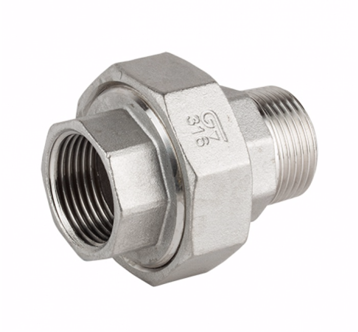 Genebre FTSS.018.2222 Raccord union 3 pièces en acier inox 316 - G2"1/2 MF - 20 bar